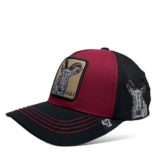 Accessories | Mens Snapback Cap Embroidered Goat Trucker Mesh Baseball ...